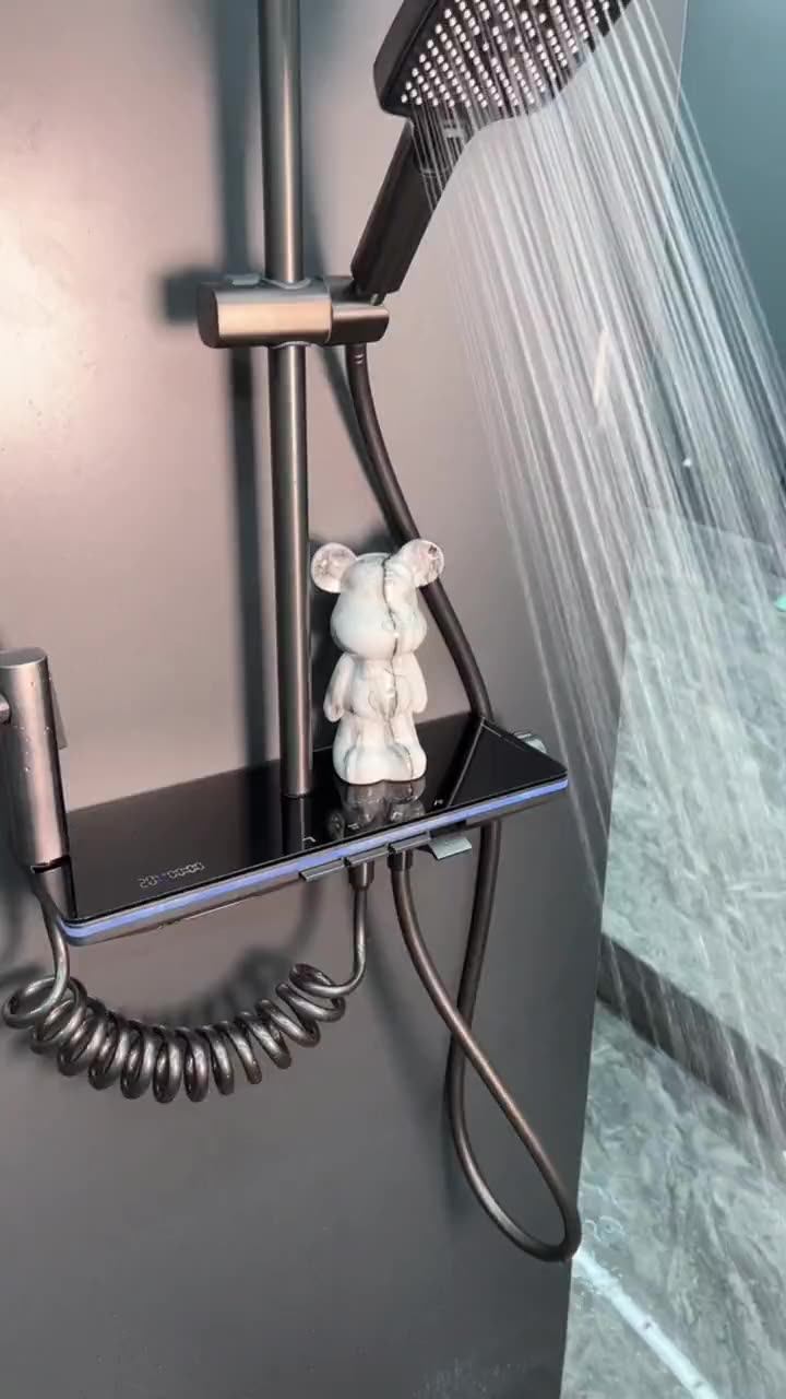 2023 Tiktok Trend Piano Key Thermostatic Rainfall Led Shiny Bathroom ...