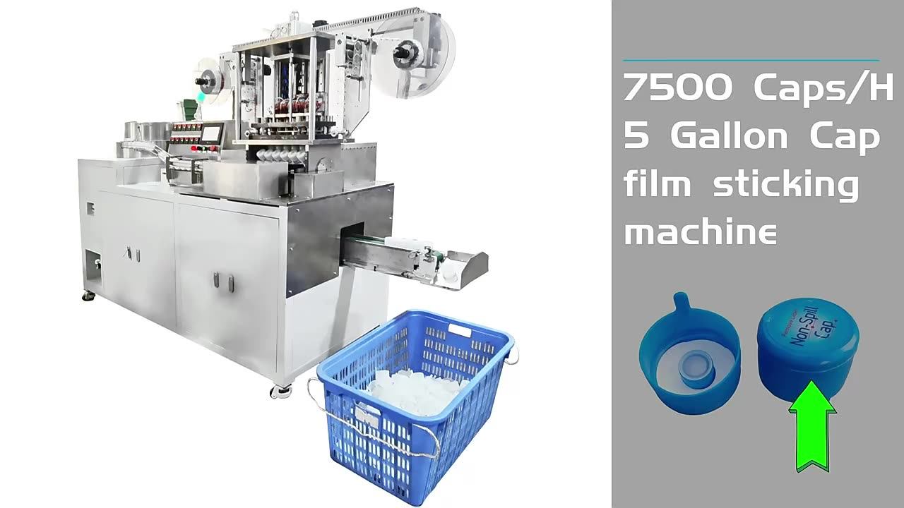 Full Automatic Barrel Lid Cover Sealing Labelling Machine /bottle Cap ...