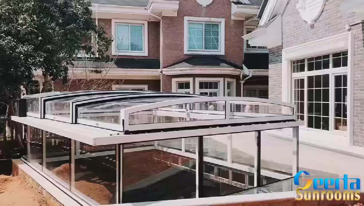 Sliding Skylight Telescopic Retractable Glass Roofs System - Buy ...