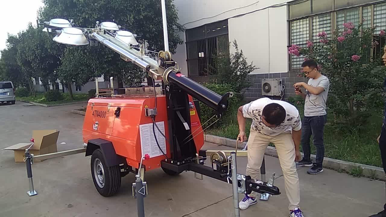 Trailer Mounted Construction Light Tower Generator - Buy Light Tower ...