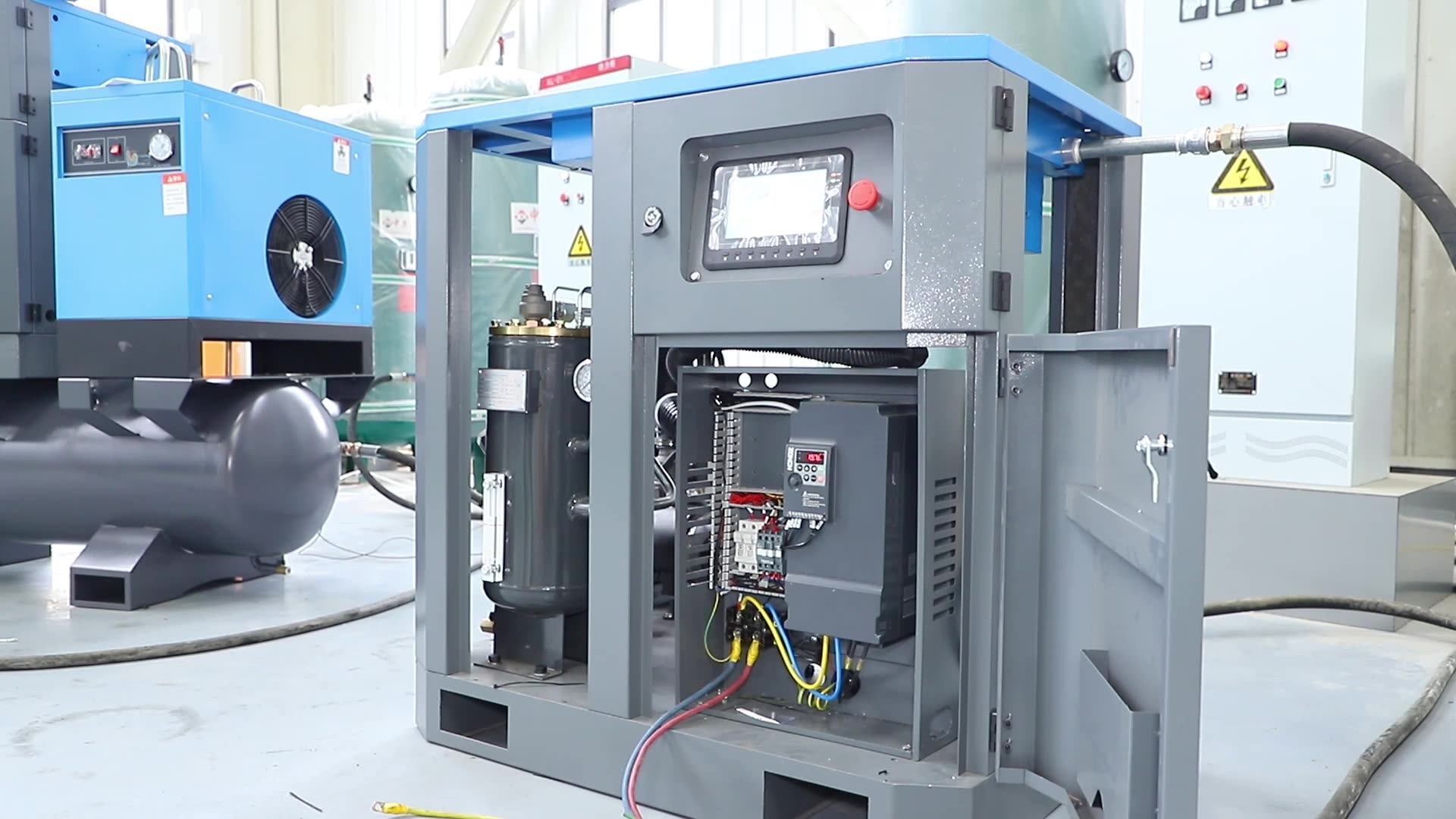 10hp Industrial Electric Compressor Rotary Screw Type Silent Air ...