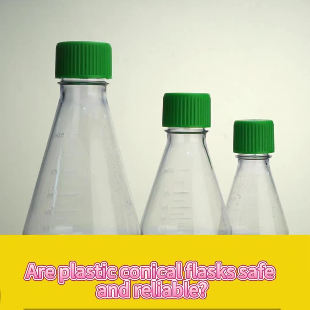 Cell Culture Lab Sterile Plastic Conical Flask With Breathable Cover ...