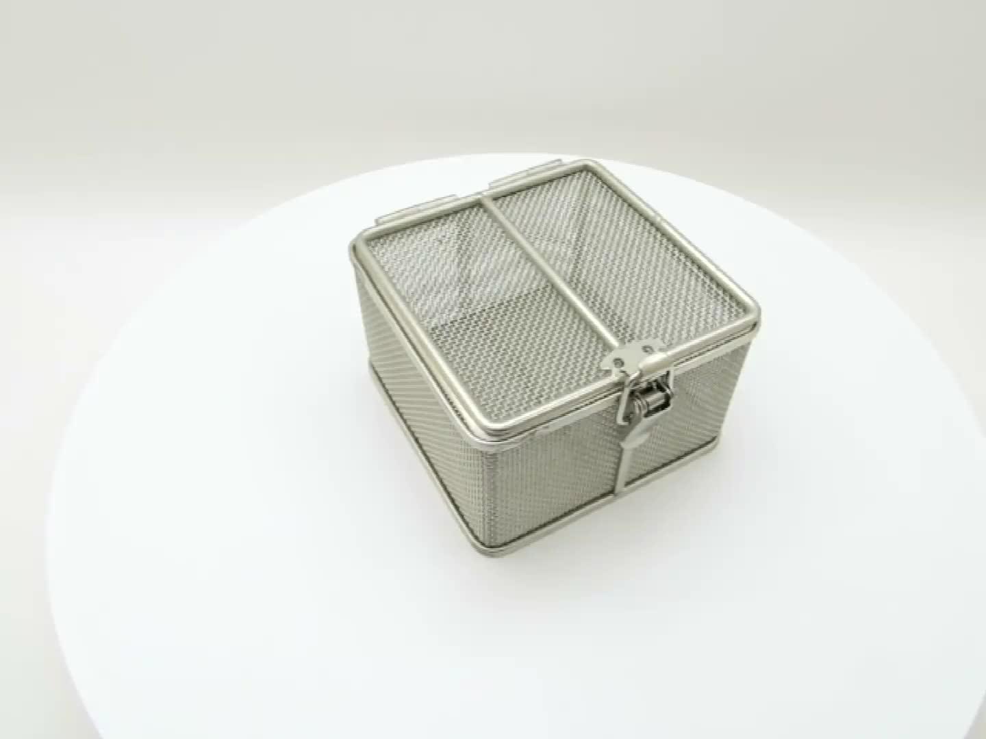 Stainless Steel Electropolished Mesh Basket With Locking Lid - Buy Mesh ...