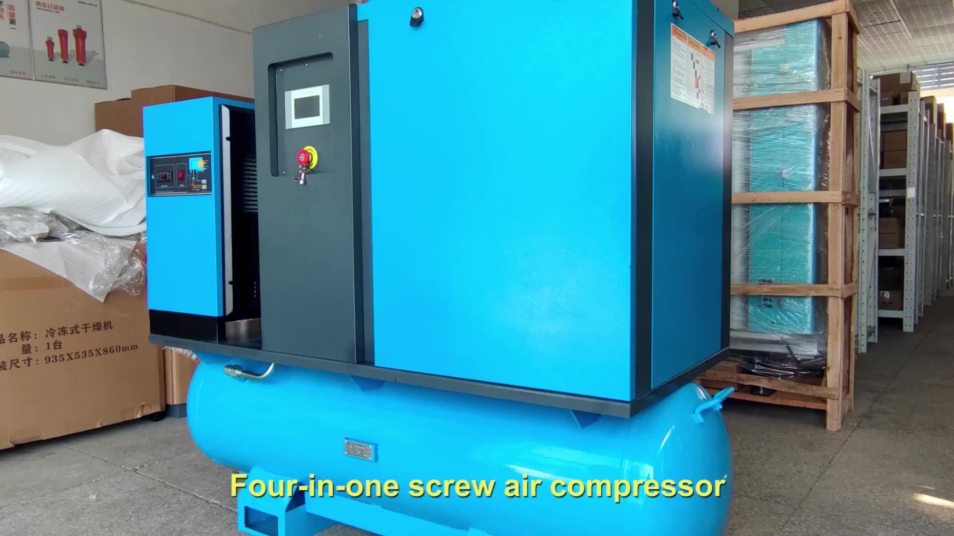 7.5kw 11kw 15kw 18.5 Energy Saving Air Compressor 4-in-1 All In One ...