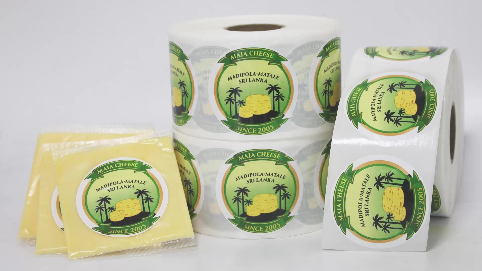 Custom Food Label Waterproof Frozen Food Packaging Label Pp Pet Bopp ...