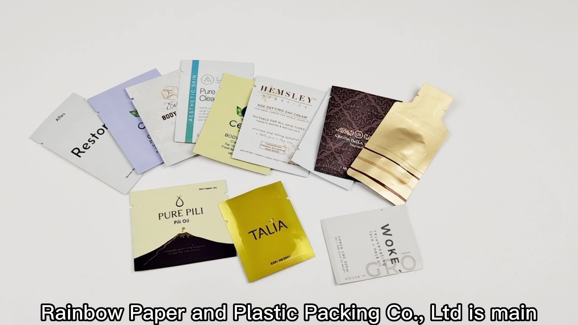 Custom Printed Laminated Material 3 Side Seal Heat Seal Small Sample ...