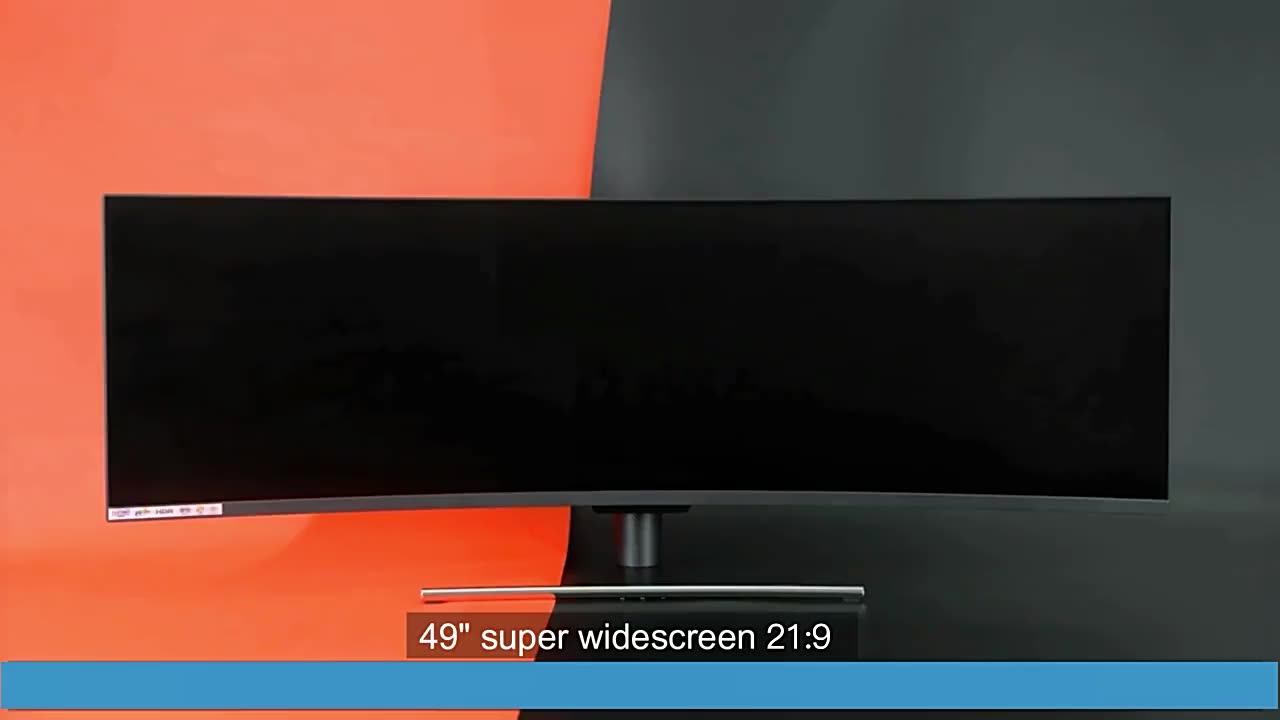 Super Wide Screen 49 Inch Lcd 4k Monitor Gaming 144hz Curve Monitor ...