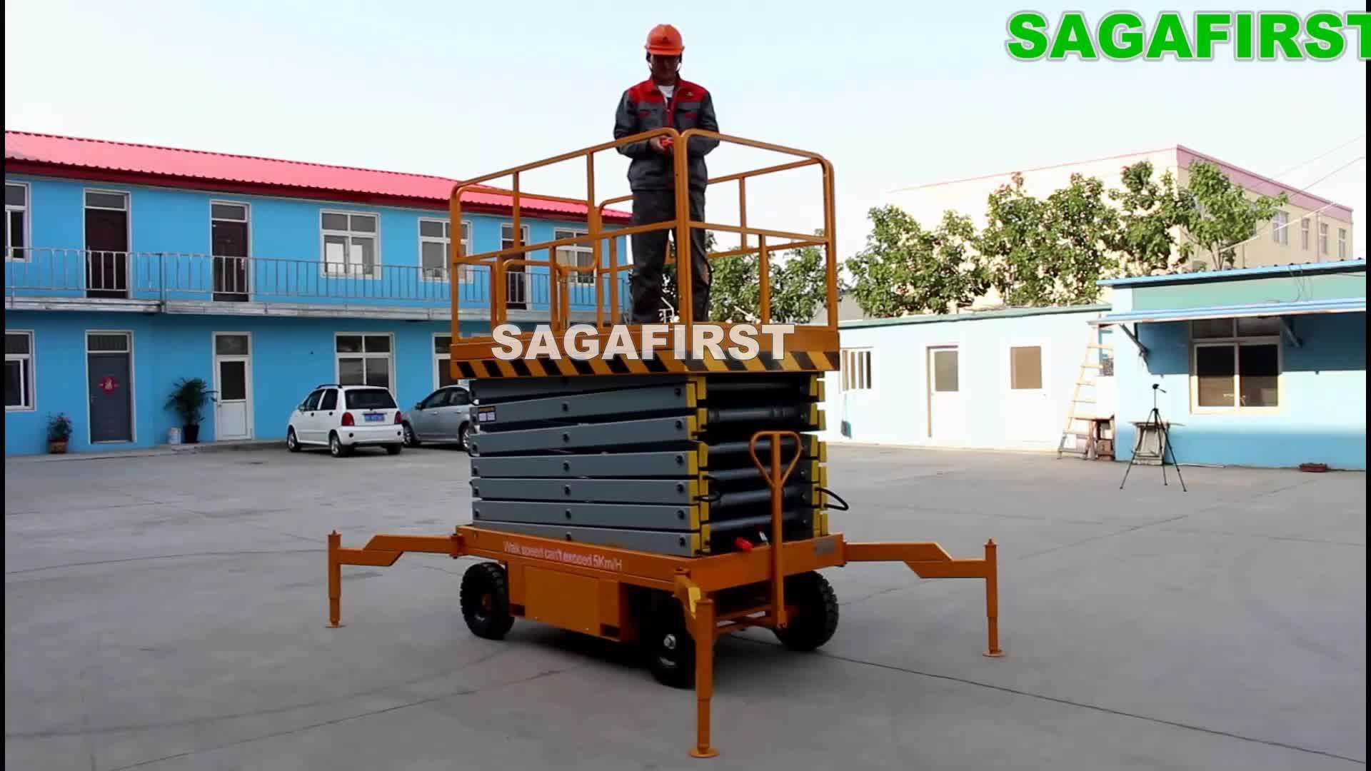 10m 2000kg Heavy Load Mobile Scissor Lift For Light Maintenance - Buy ...