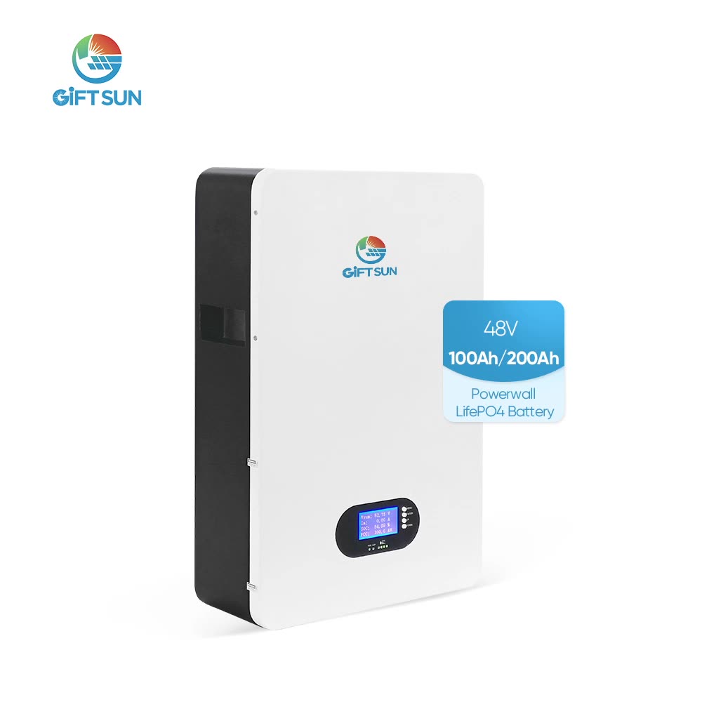 Wall Mounted Solar Lifepo4 Batteries 48v 51.2v 100ah 200ah 10kwh 20kwh Lithium Ion Battery With ...
