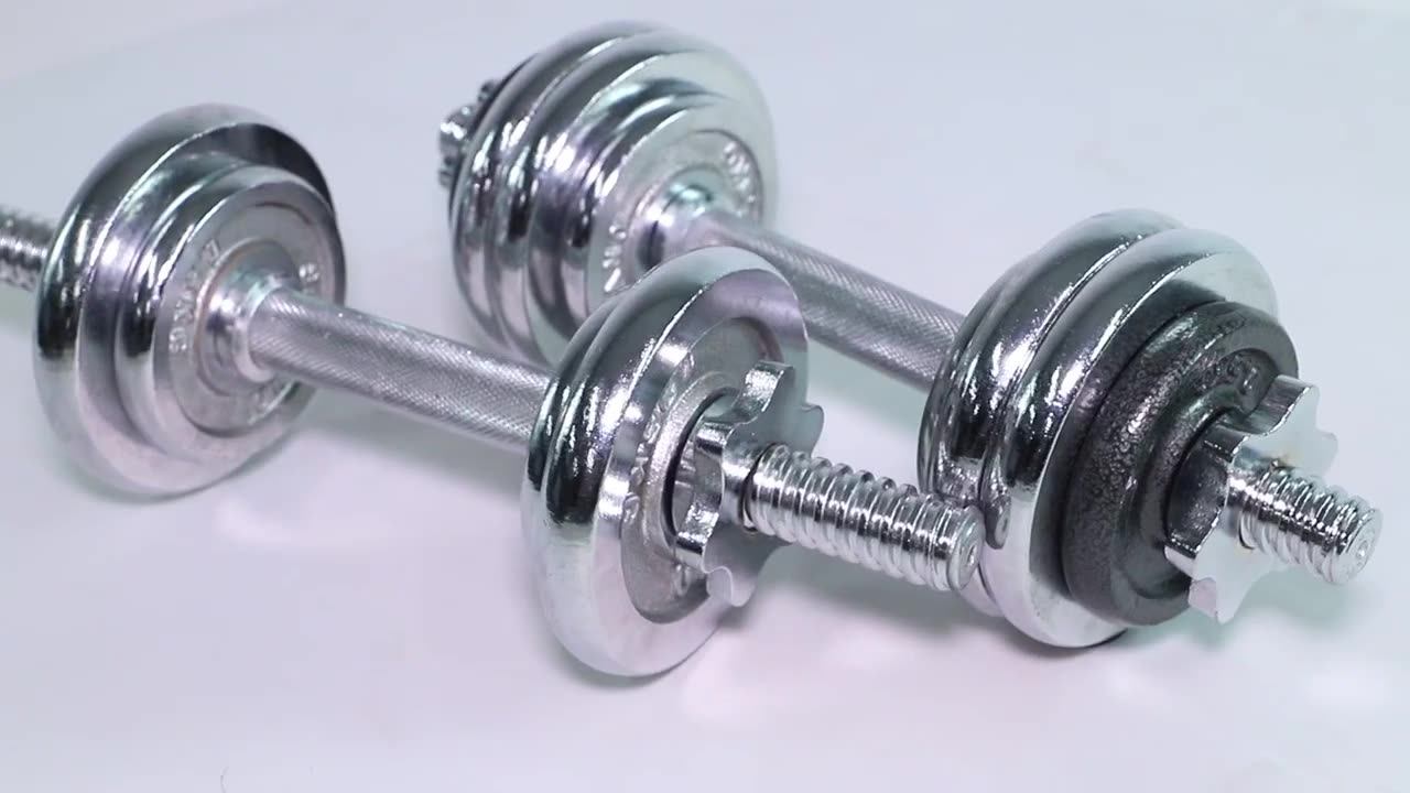 15/20/30kg Weight Lifting Fitness Equipment Adjustable Dumbbell Set ...