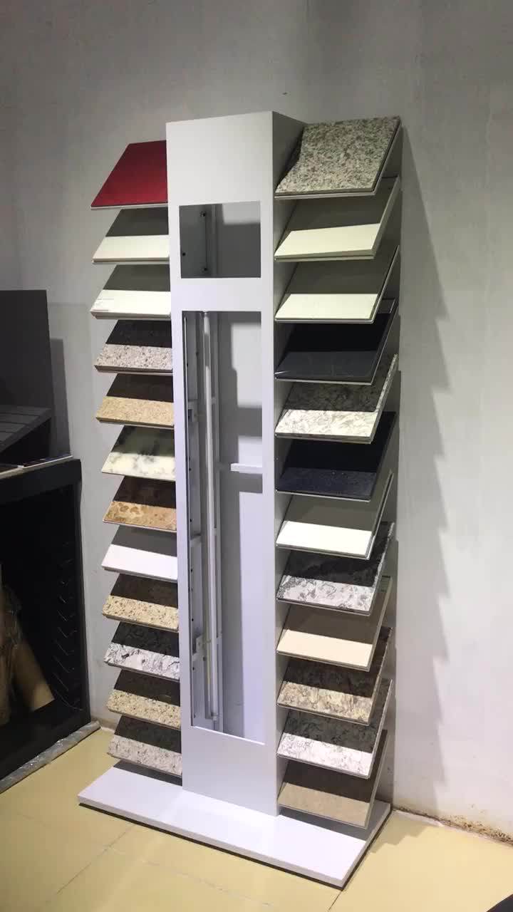 Waterfall View Sample Quartz Stone Display Stand Luminous Ceramic Tile ...