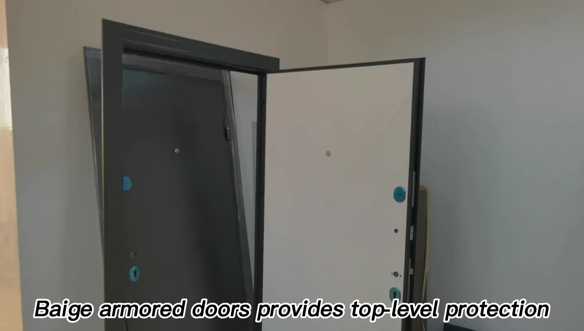 Factory Residential Bullet Proof Armored Door Modern Entrance Iron Wood Door Villa Luxury ...