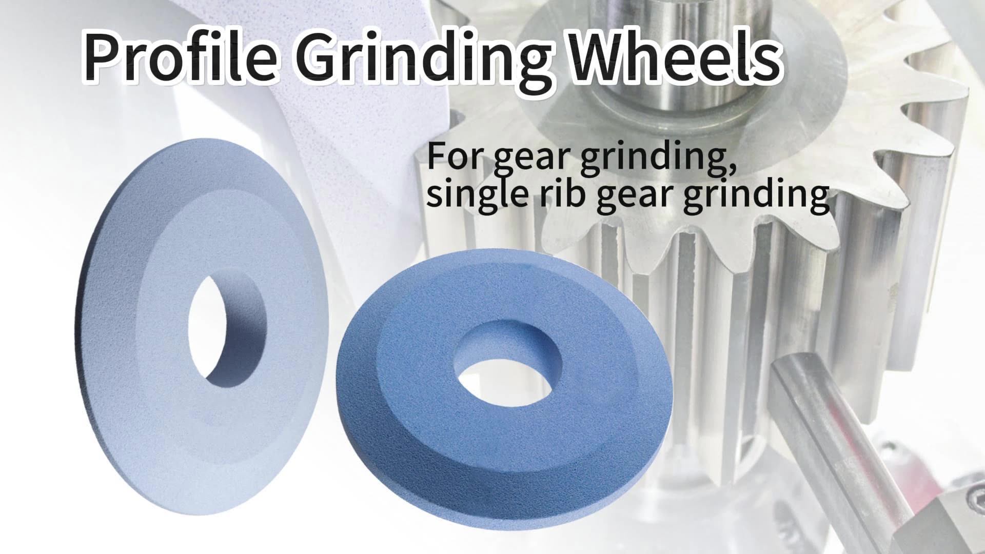 Cool Grinding Single Rib Gear Straight Profile Grinding Wheel Sintered ...