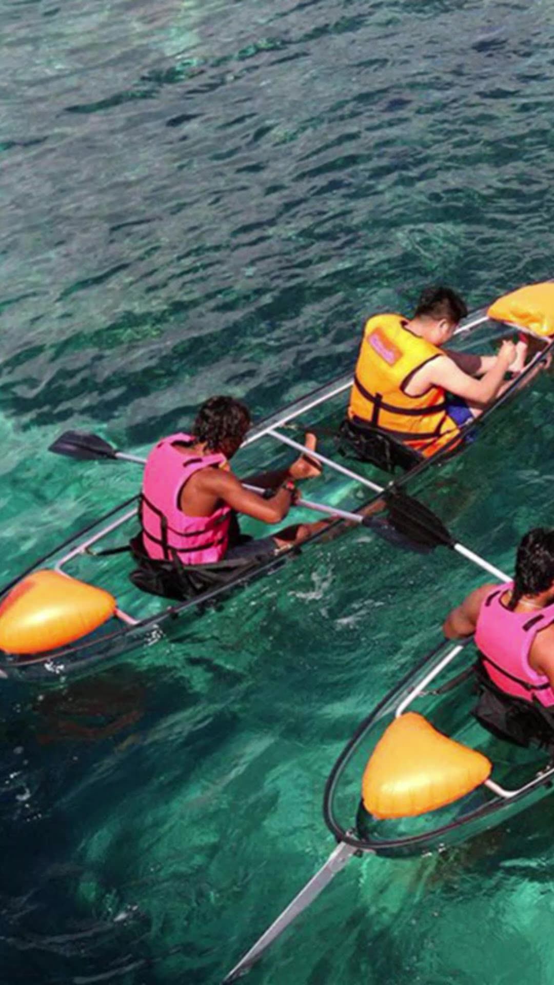 Hot Selling High Quality Small Plastic Rowing Boats Transparent Canoe ...