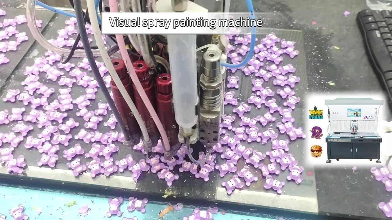 Automatic Visual Spray Glue Machine Handicraft Sign Badge Medal Button ...