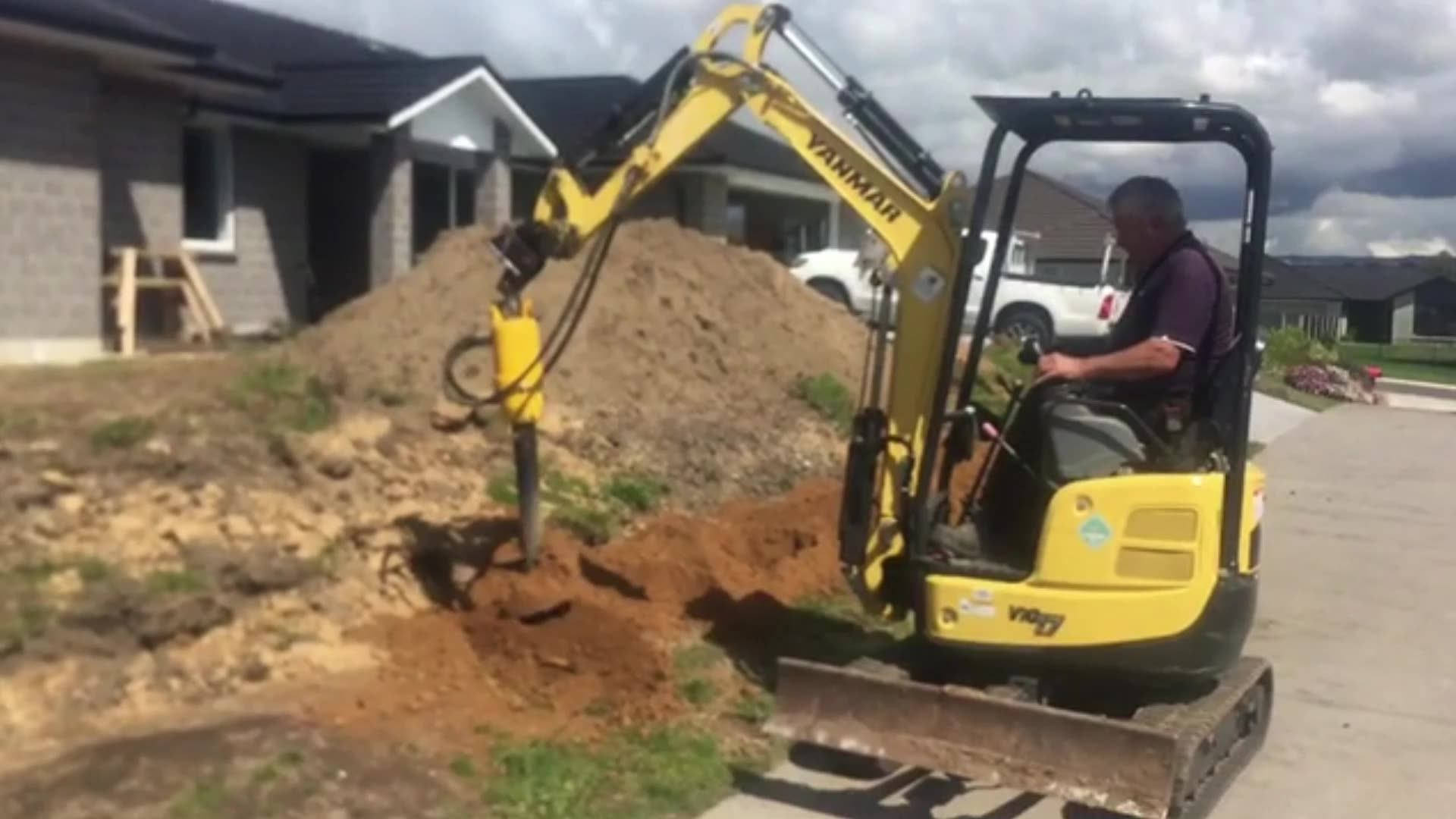 Excavator Skid Steer Backhoe Loader Attachments Hydraulic Earth Auger ...