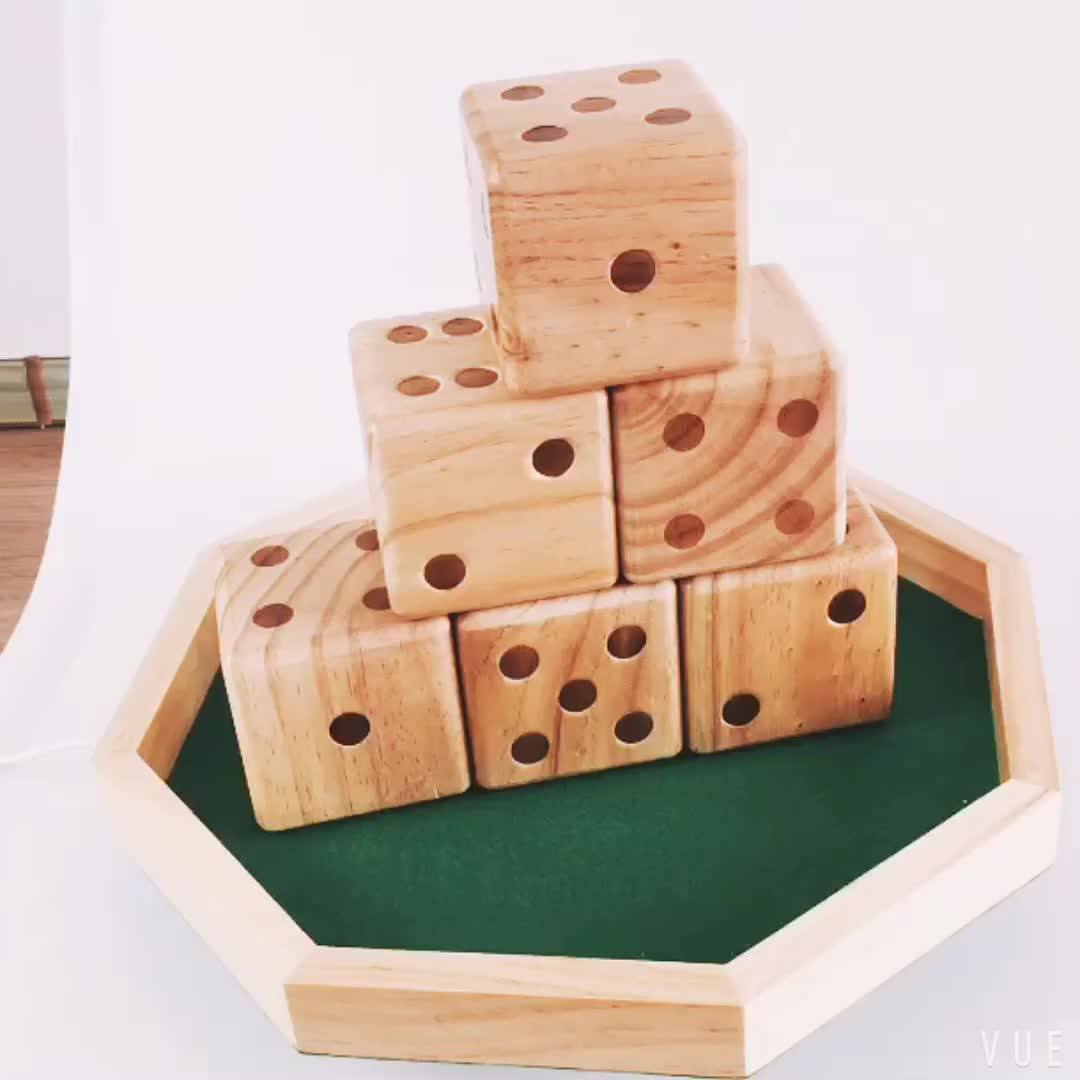Giant Wood Dice Giant Yard Dice 6 Pack Set Jumbo Outdoor Lawn Game ...