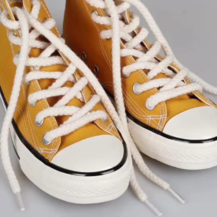 High Quality Rope Shoe Laces Thick Cotton Round Shoelaces For Men Women ...