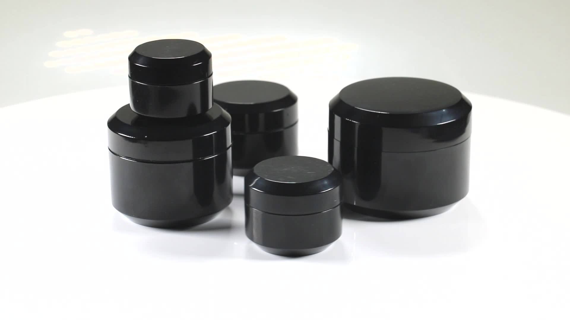 5g 15g 30g 50g Plastic Pot Empty For Gel Polish Black Nail Glue ...