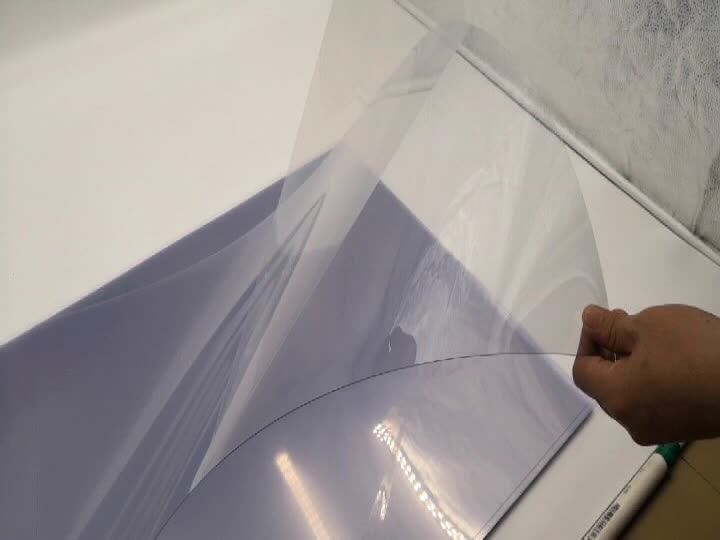 Lembar Plastik Pvc Biru Transparan Kaku 0.3 Mm Dalam Gulungan Untuk ...