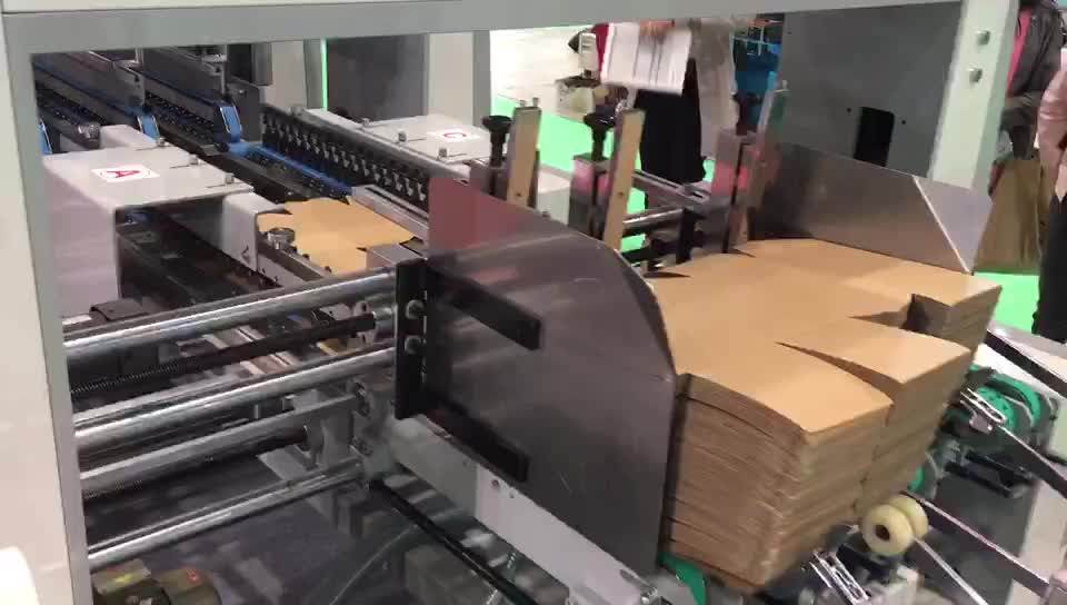 Automatic Gluing Machine For 4 6 Corner Box Corrugated Carton Folder ...