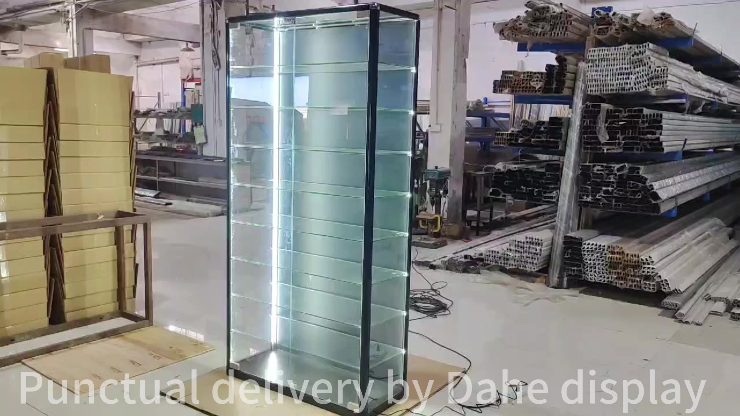 Retail Shop Aluminum Frame Glass Display Showcase Grocery Store Full ...