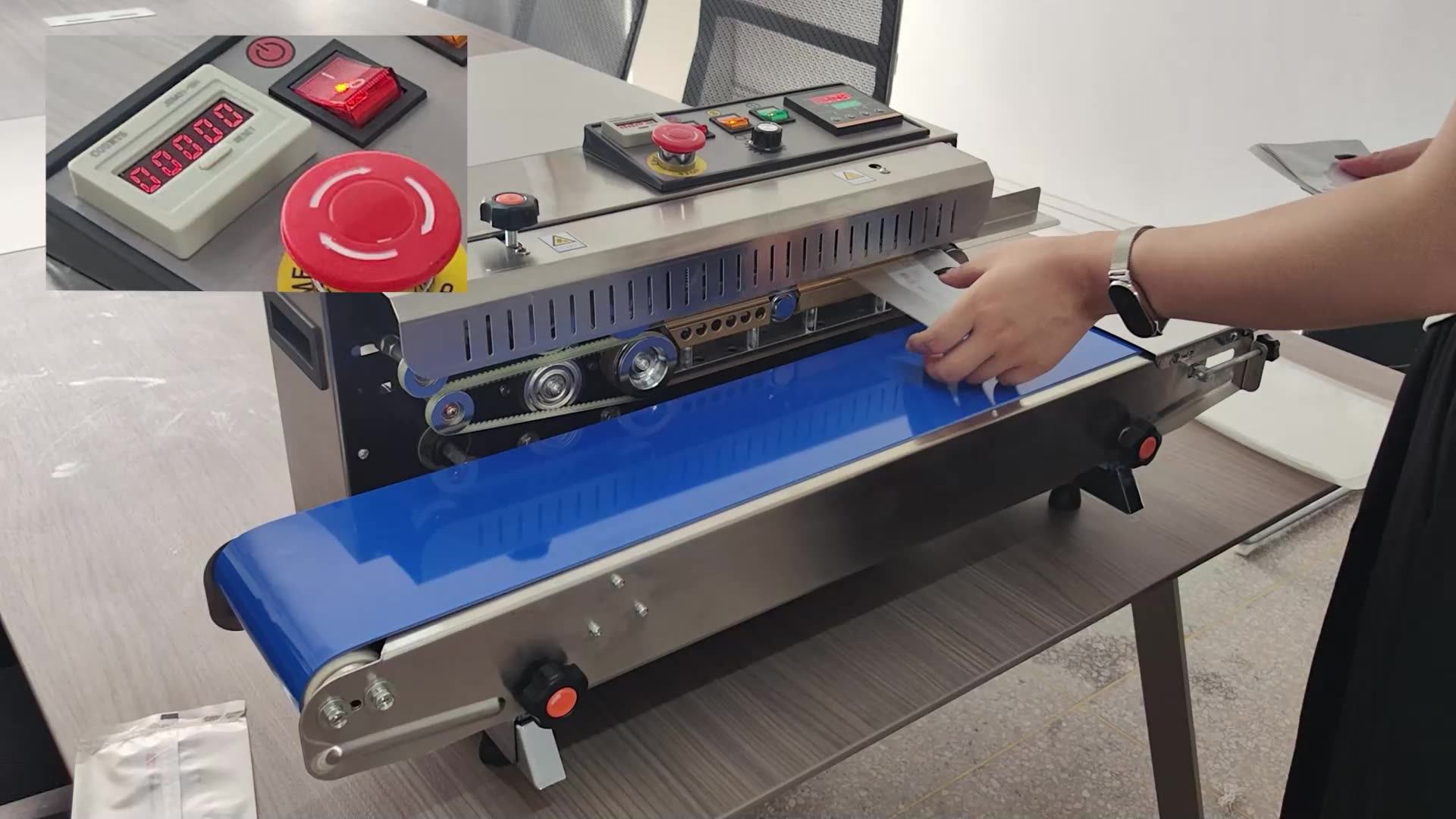 Youngsun Stainless Steel Continue Band Sealer Plastic Film Bag Sealer ...