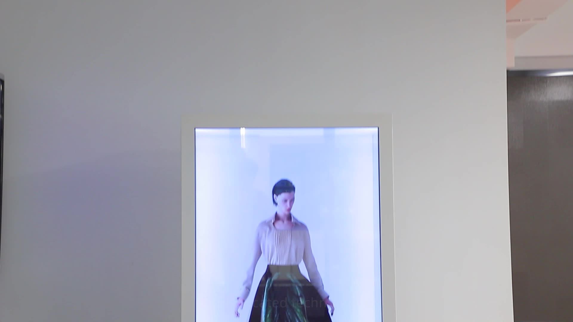 86 Inch Human Size Interactive 3d Hologram Box Transparent Lcd Showcase ...