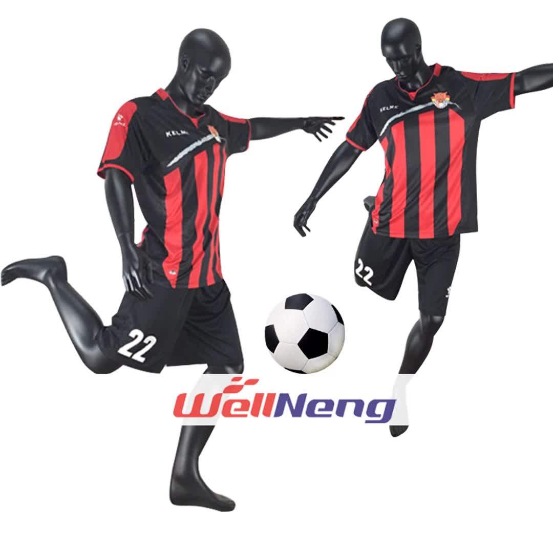 High Quality Fiberglass Black Playing Football Soccer Player Athletic ...