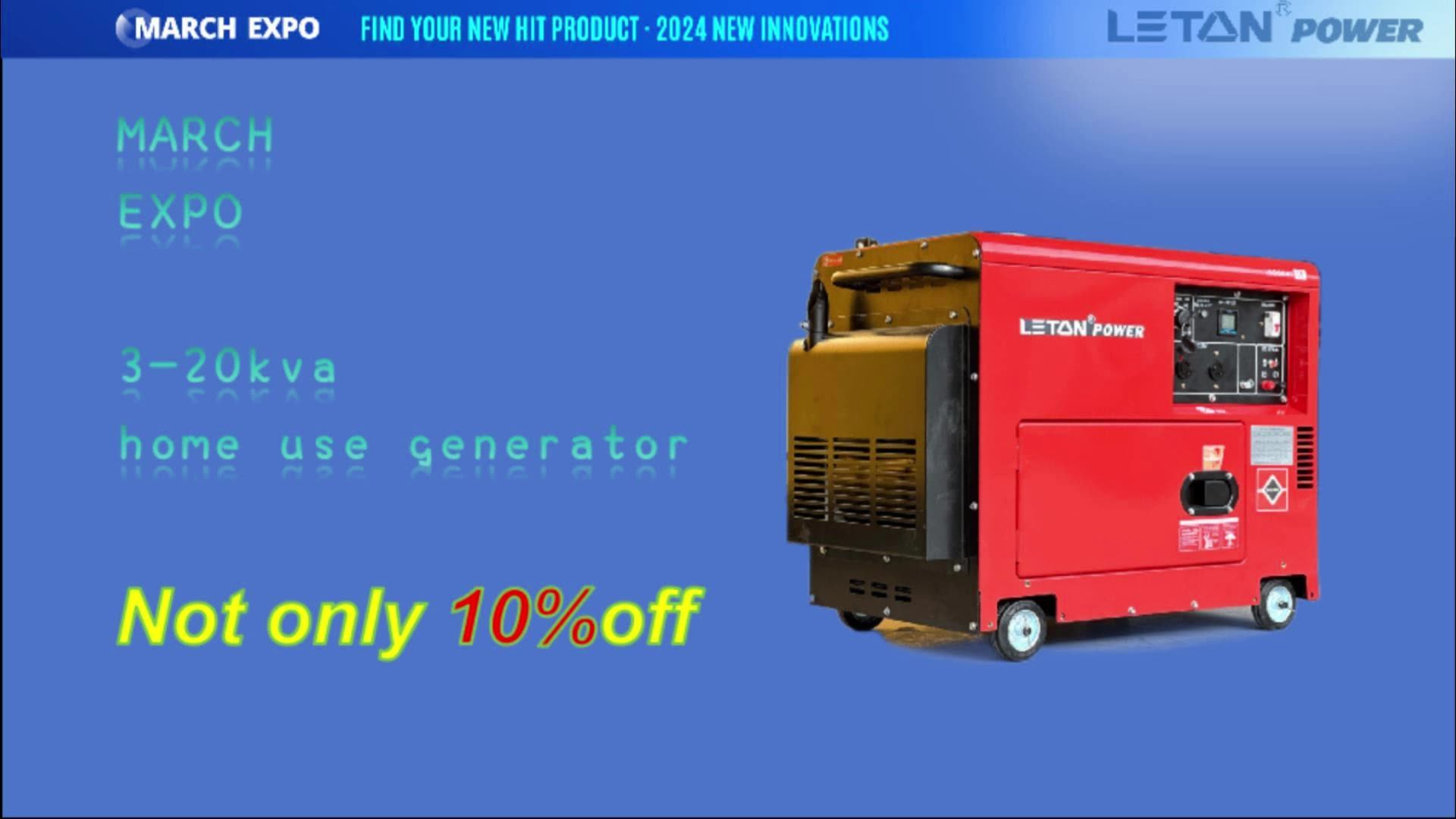 Leton Power Super Silent 10kva Diesel Back Up Generator Set Price For ...