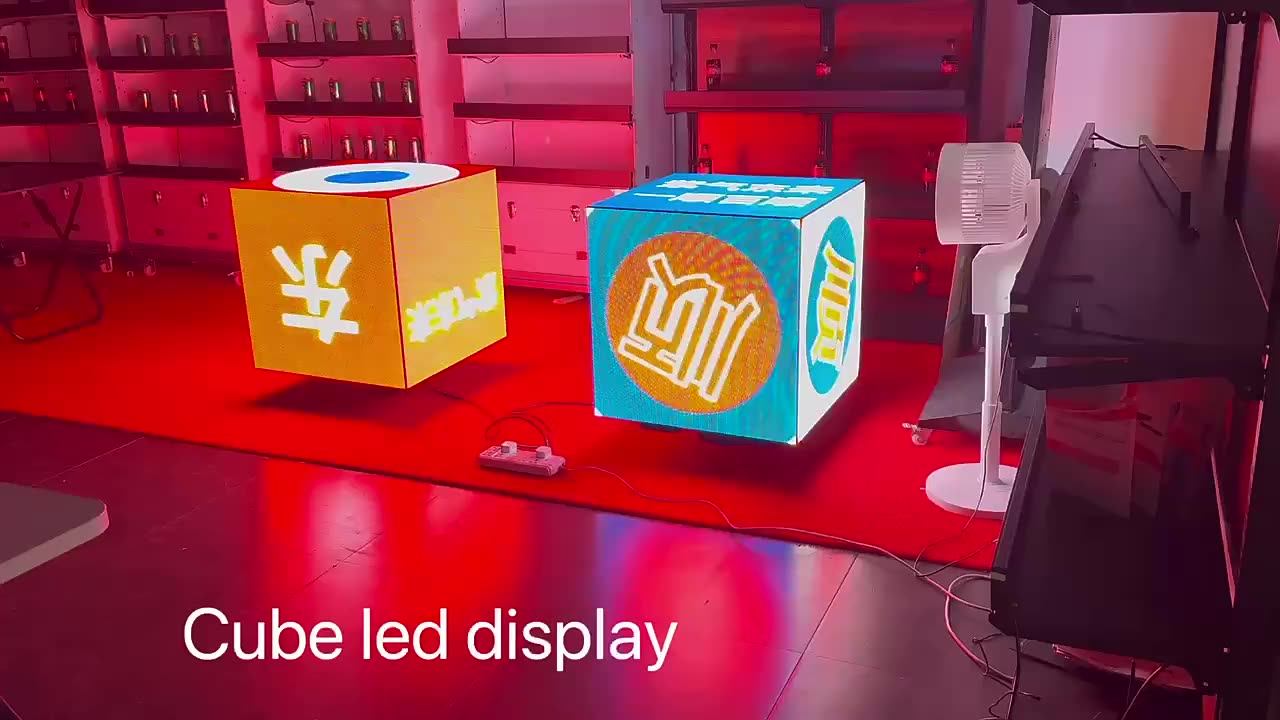 5 Sides P3mm Led Cube Screen Full Color Video Advertising Digital ...