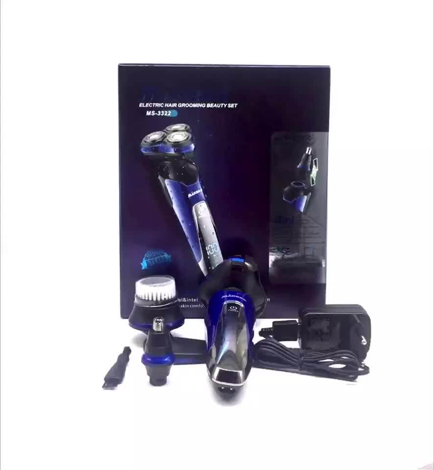 Rechargeable Electric Shaver 4 In 1 Shaving Machine Set Nose Ear ...