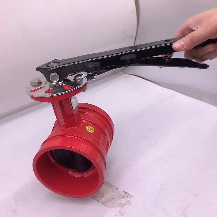 D81X-16Q手柄沟槽蝶阀涡轮信号蝶阀现货消防管道卡箍式蝶阀-阿里巴巴