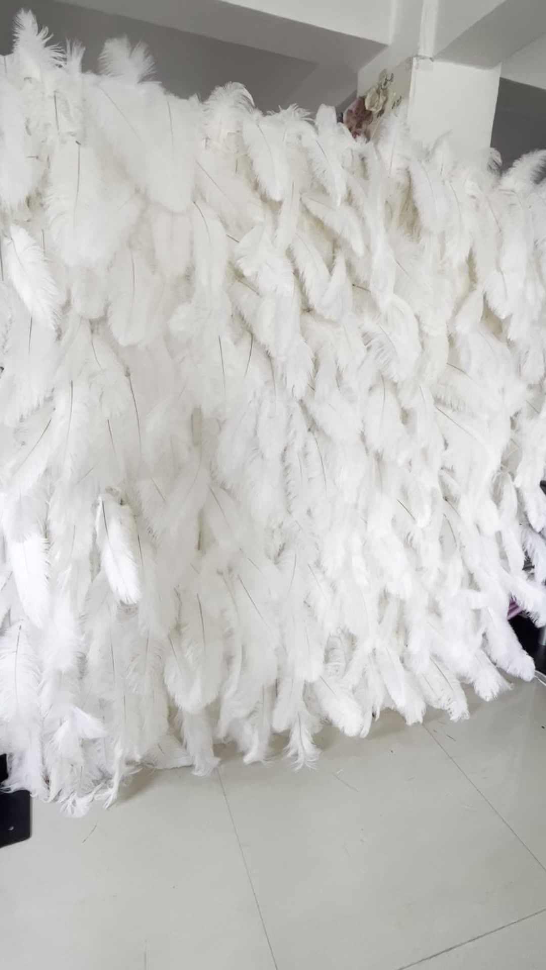 S0228 Wedding Decoration Suppliers Backdrop Fluffy Feather Flower Walls ...