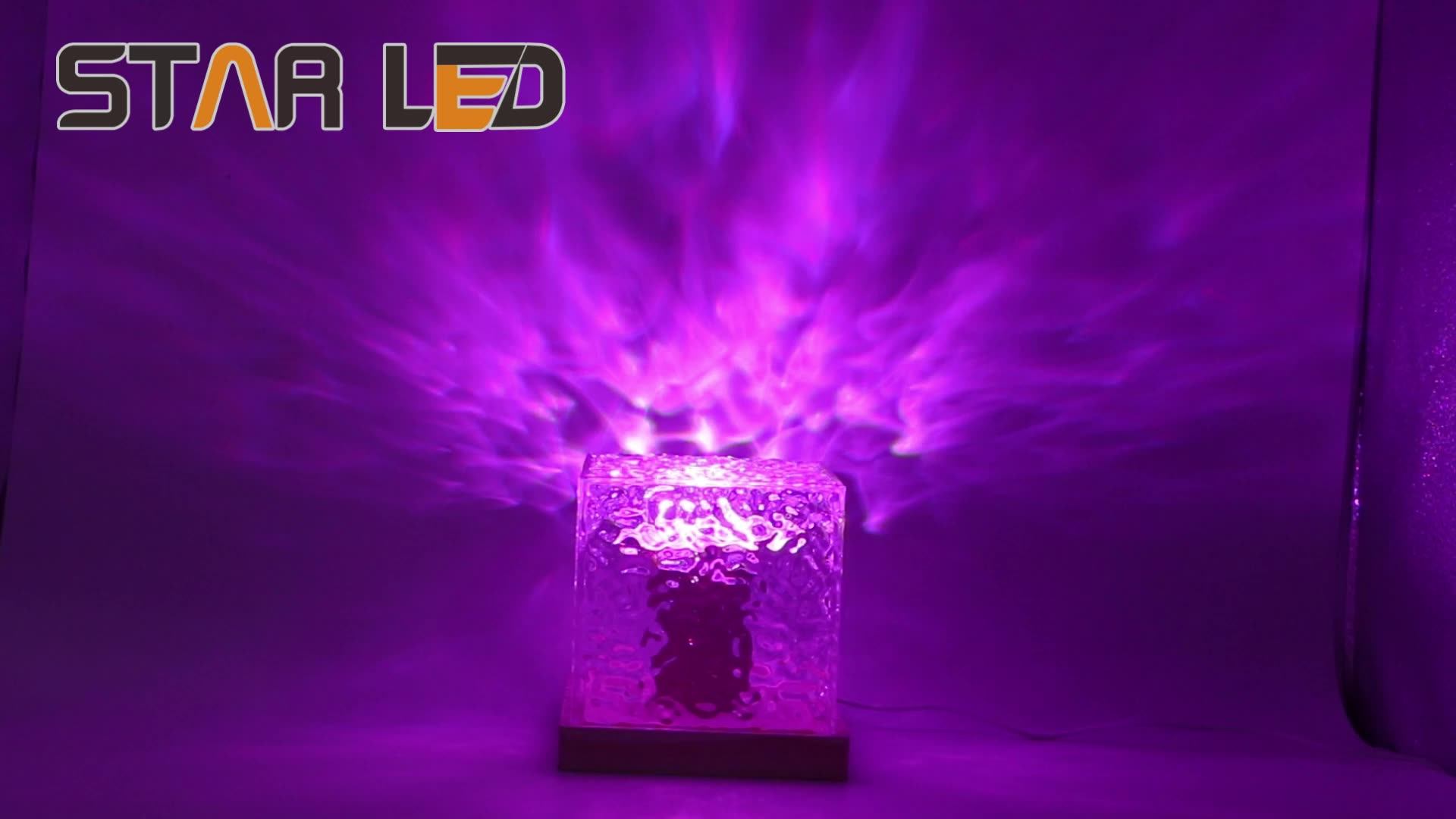 Dynamic Water Ripple Light Effect Rgb Remote Control Acrylic Crystal ...
