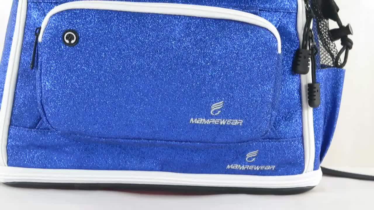 Blue Color Glitter Backpack Custom Logo Travel Backpack For ...