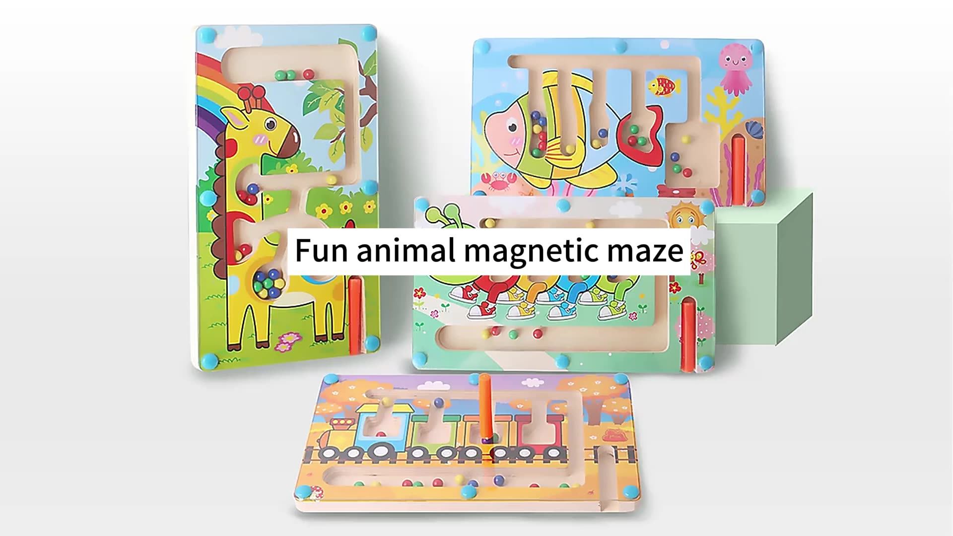 Pt Factory Custom Magnetic Color Number Maze - Wooden Toddler Color ...