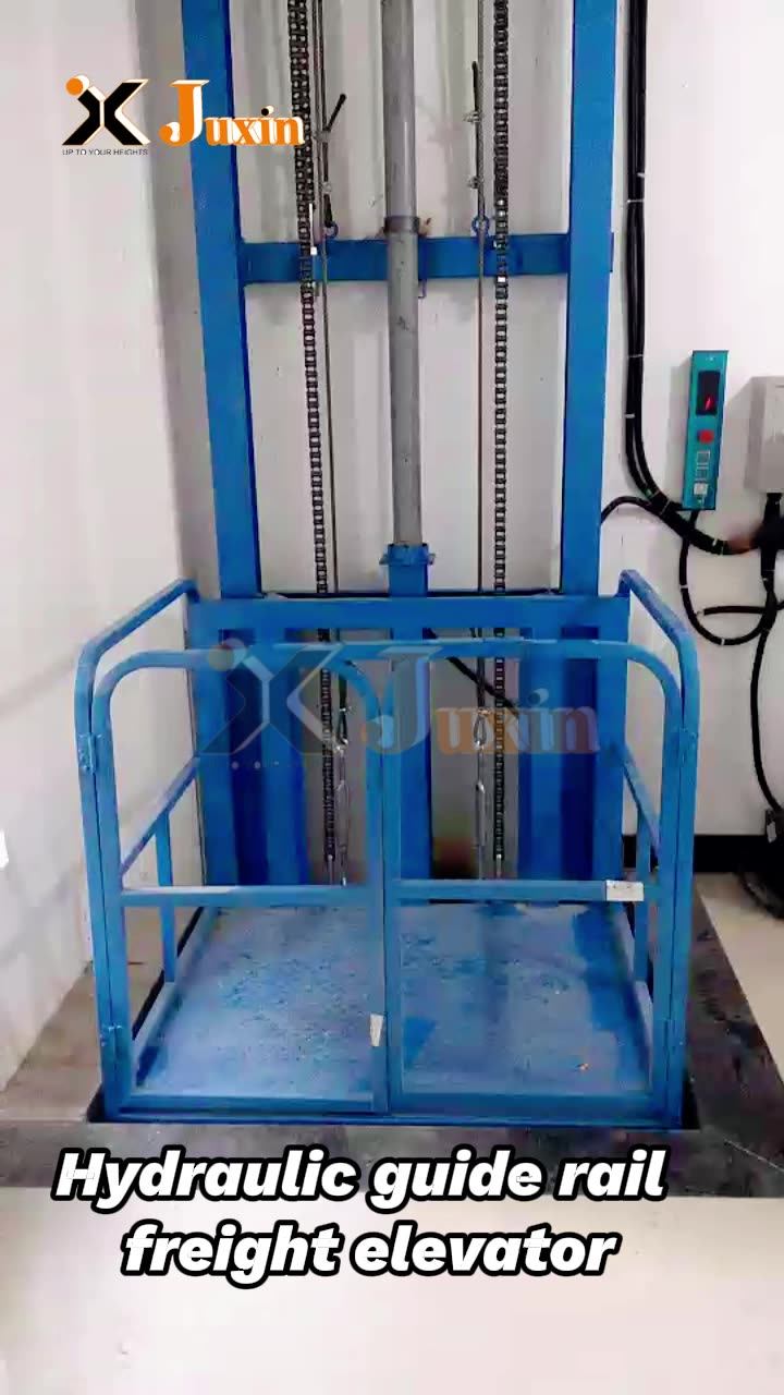Fixed Guide Rail Hydraulic Lifting Platform Workshop Lifting Cargo Elevator Fixed Electric ...