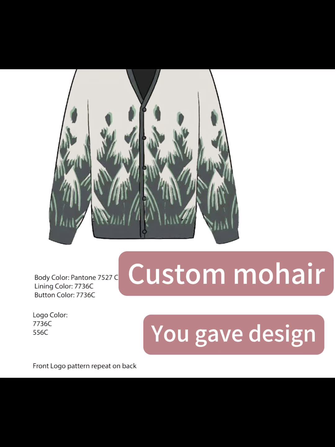 Winter Knit Cardigan Custom Logo Designer Sweater Fashion Streetwear ...