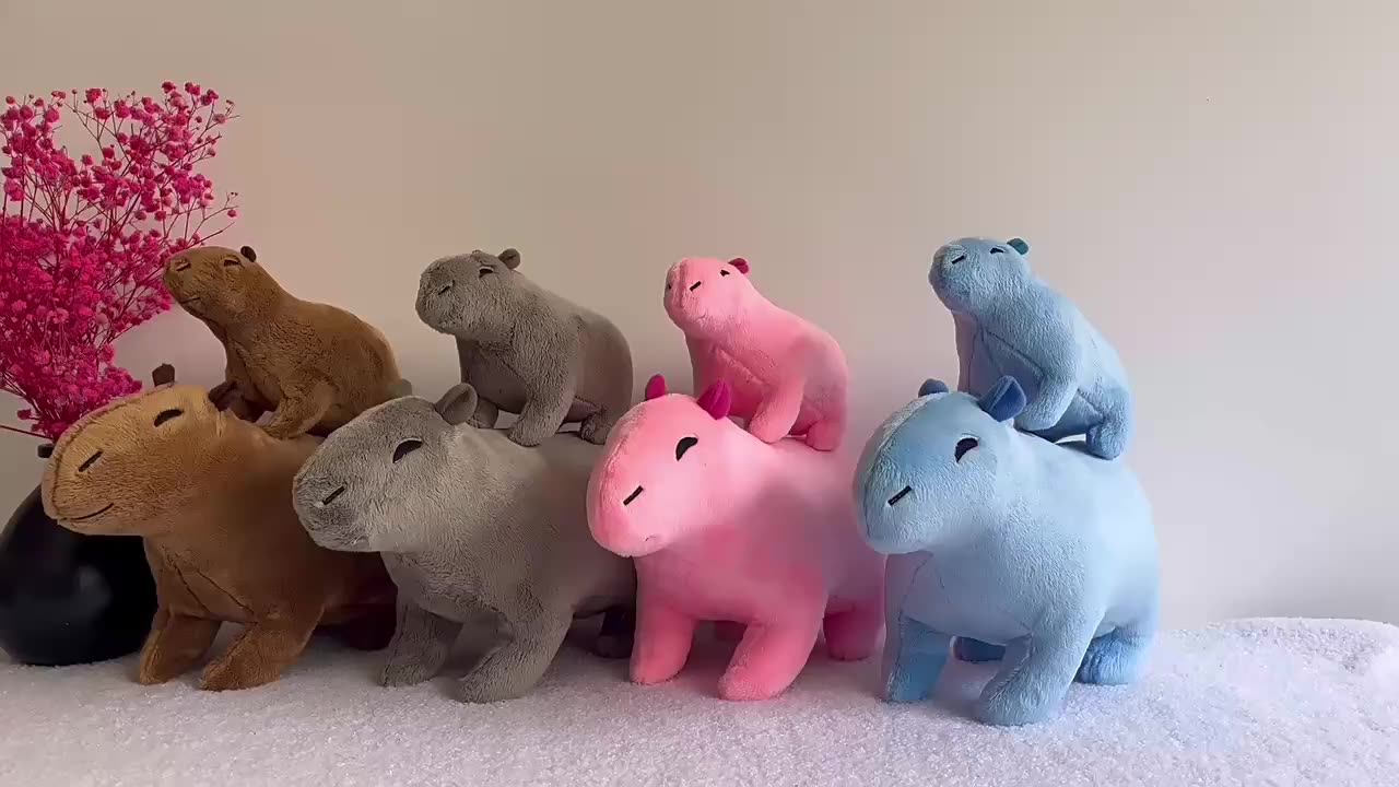 Al New Colors Simulation Capybara Plush Toy Soft Real Life Rodent Plush ...