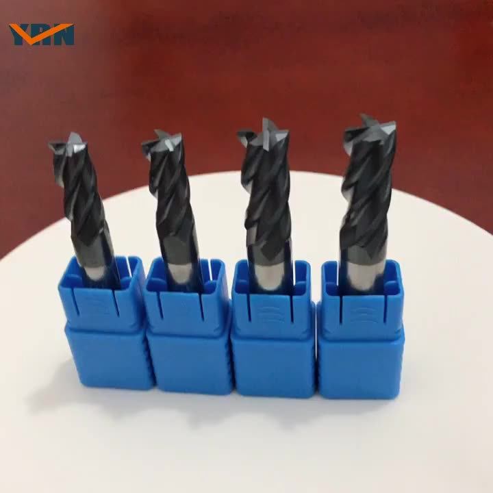 High Feed Cnc End Mill Hrc45 4 Flutes Carbide End Mills For Wholesale ...