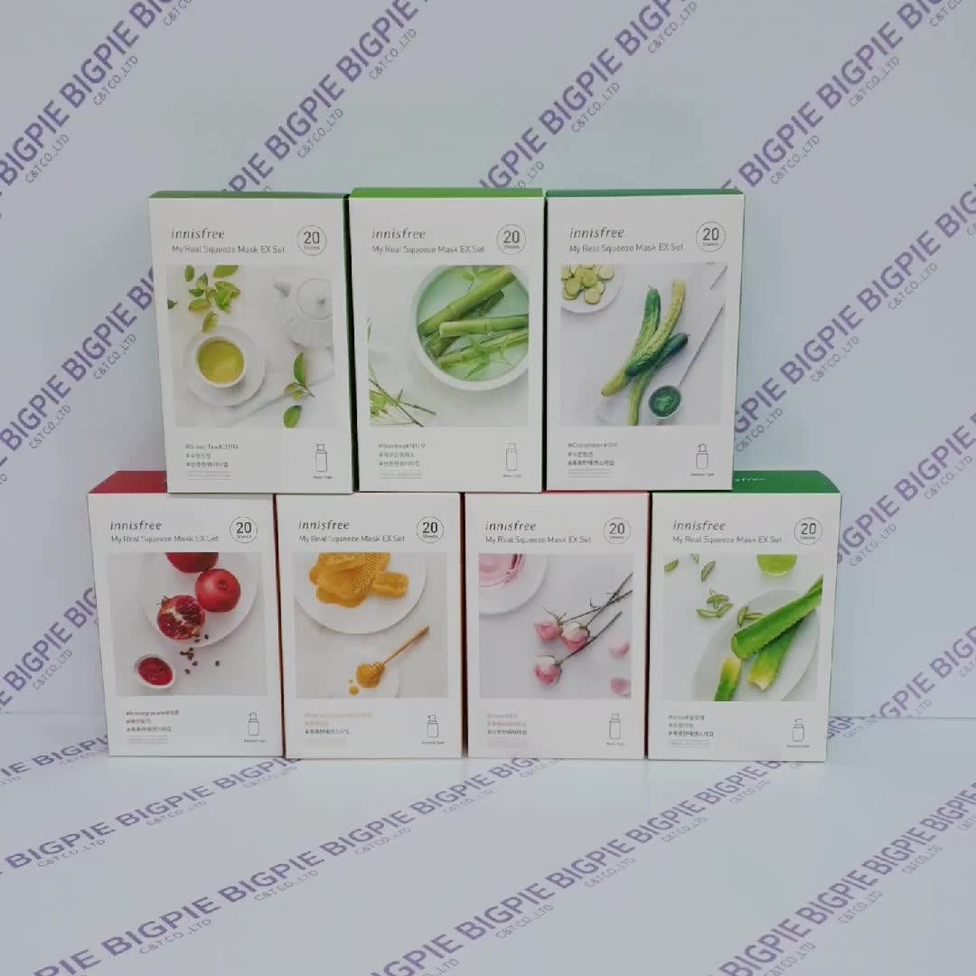 Best Masker Innisfree My Real Squeeze Mask Sheet,13 Types Mask Pack ...
