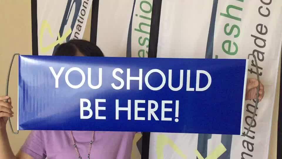 Custom Logo Retractable You Should Be Here Hand Held Roll Scroll Up ...