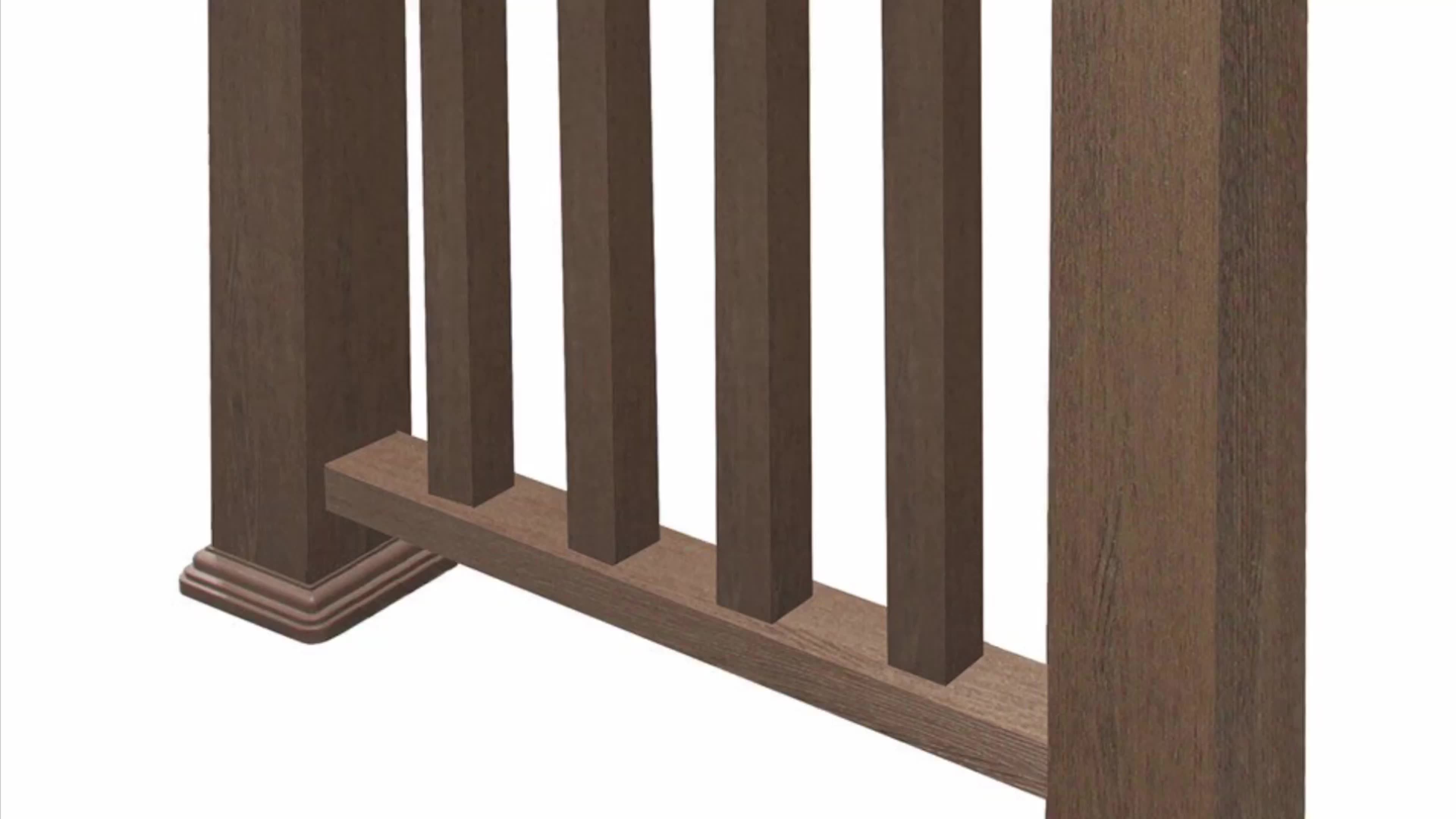 Outdoor Wpc Post Black Railing Composite Tube For House Roof Floor ...