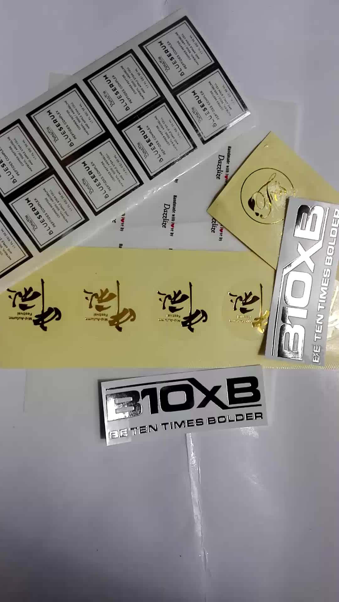 Best Price For Customized Silver Foil Transparent Sticker Metallic ...