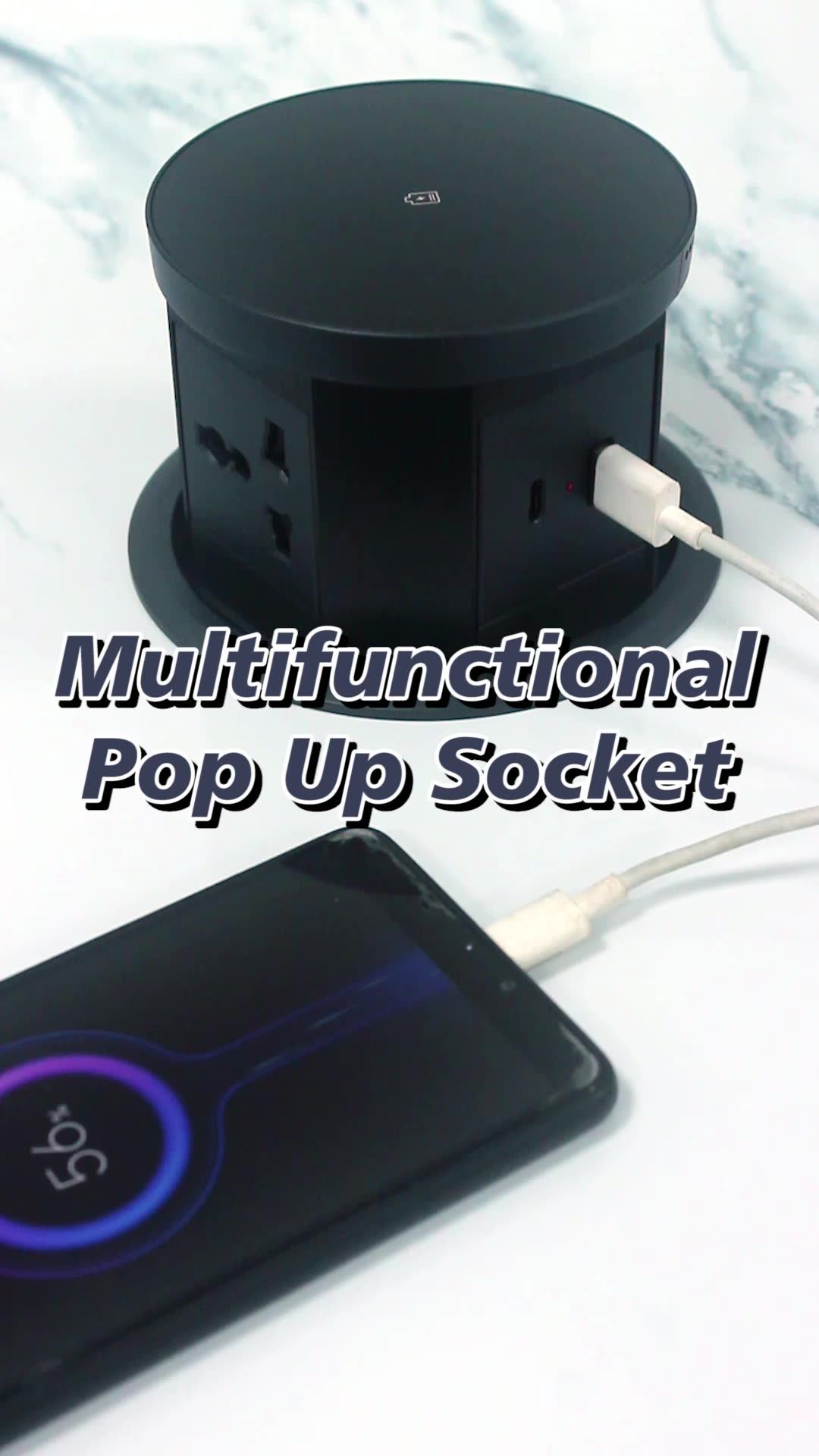 New Design Hidden Retractable Office Tables Power Wireless Charger Pop ...