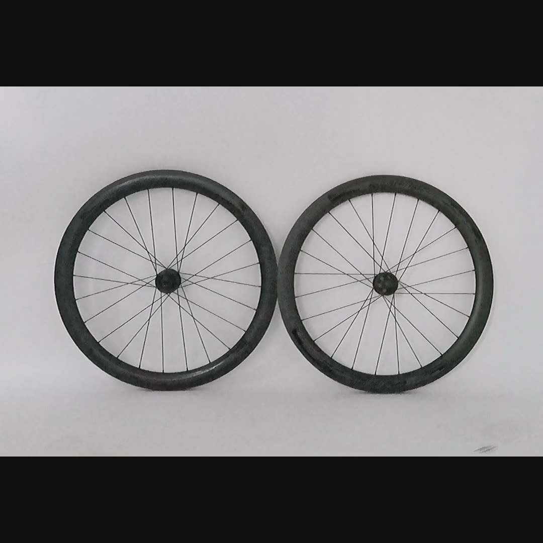 700c Carbon Road Bike Wheels 142 Thru Axle Disc Brake 50mm Depth 25mm ...
