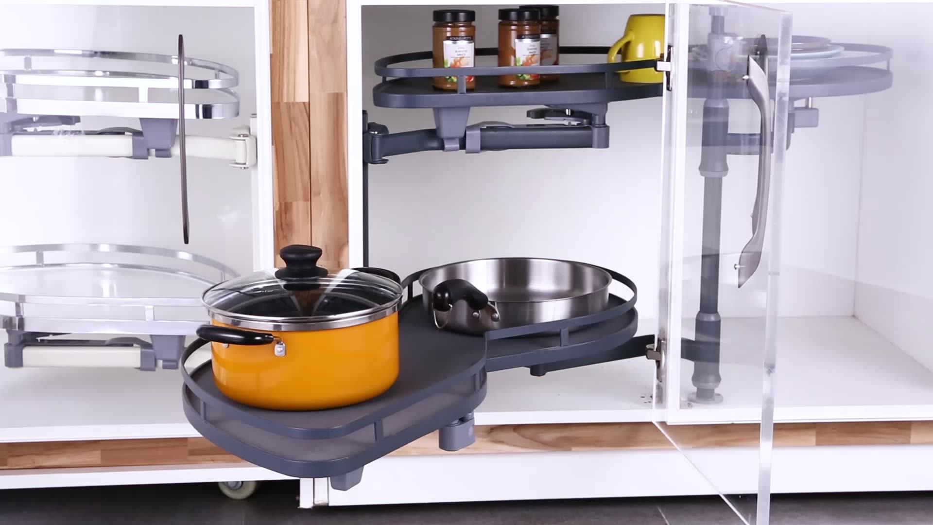 Modern Design Kitchen Cabinet Accessories Baskets Space-saving Swing ...