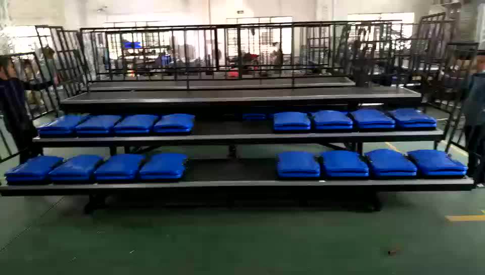 Indoor Portable Seating Stands Telescopic Gym Retractable Bleachers For ...