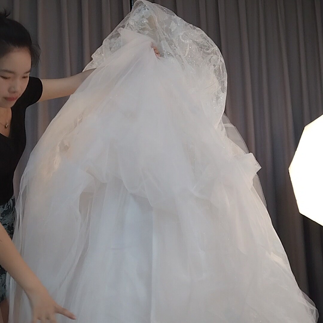 Traditional Wedding Ball Gown With Long Trailing Exquisite Hand Beaded ...